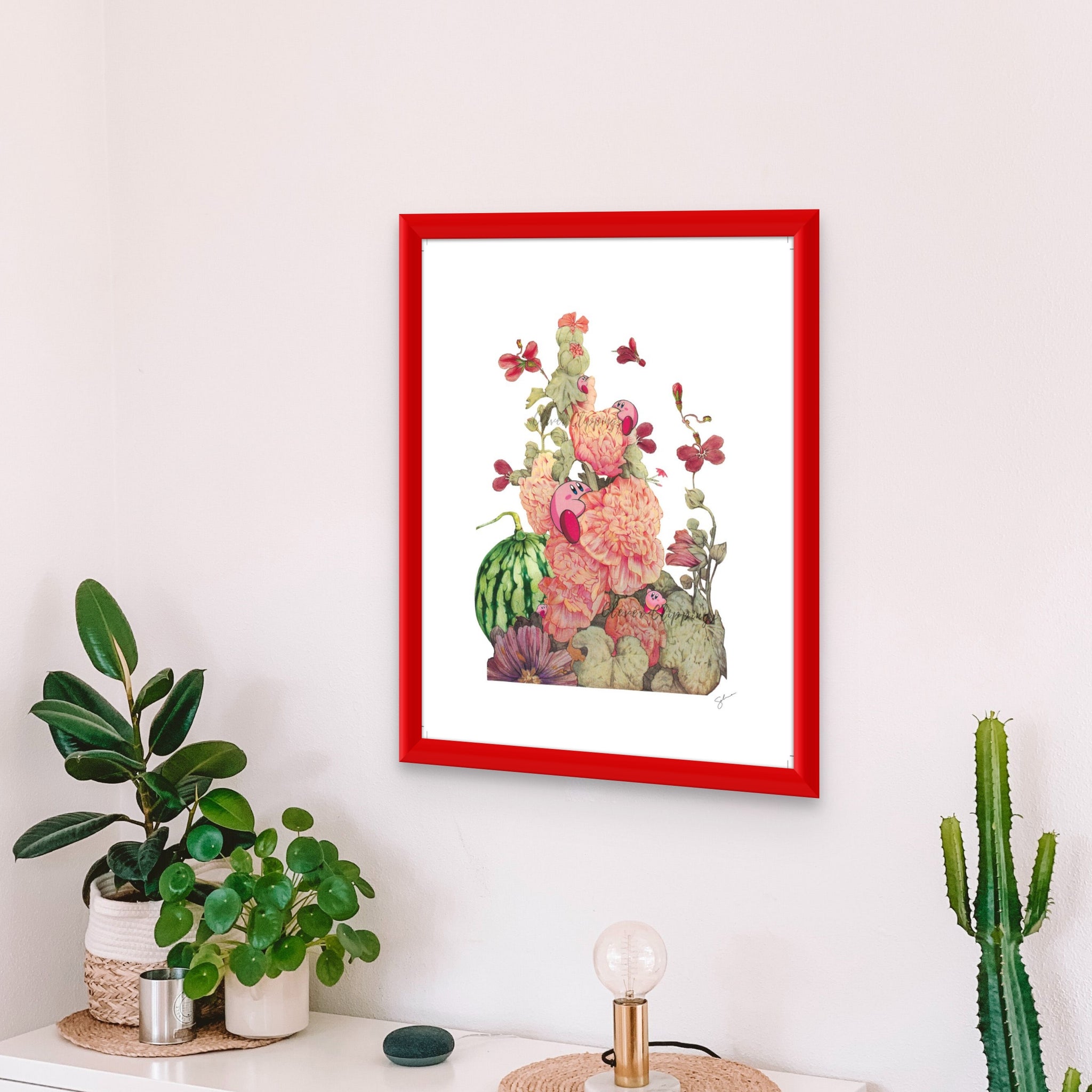 Kirby inspired - Pink Theory - Handcut Paper Collage Print - Toronto ...